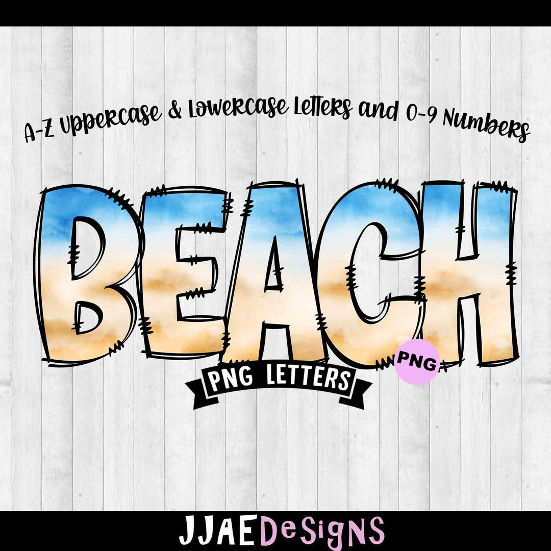 Beach PNG Letters, Summer Sublimation Alphabet Bundle, Beach Sand Png ...