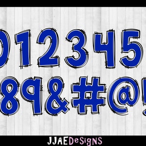 Blue PNG Letters, Doodle Blue Alphabet, PNG Doodle Letters Set PNG ...