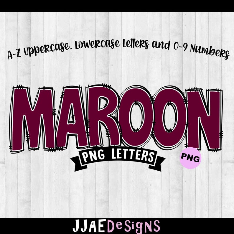 Maroon PNG Letters, Doodle Maroon Alphabet, PNG Doodle Letters Set PNG ...