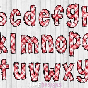 Christmas Alphabet PNG Letters, Doodle Letters PNG Letters, Christmas ...