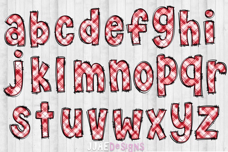 Christmas Alphabet PNG Letters Doodle Letters PNG Letters - Etsy