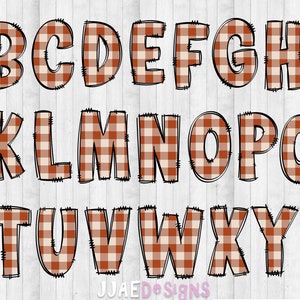Plaid PNG Letters, Sublimation Alphabet Bundle, Bulletin Board Letters ...