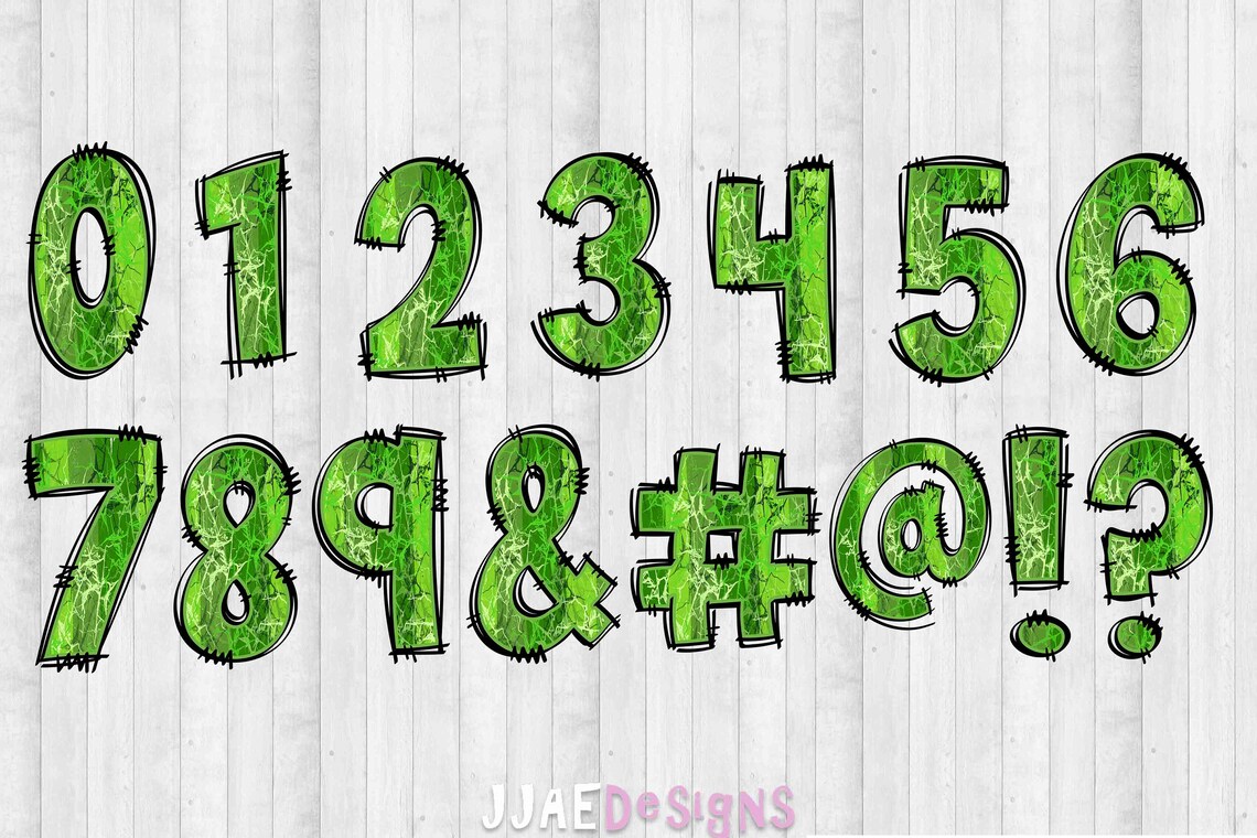 Monster Alphabet PNG Letters, Halloween Alphabet Doodle Letters PNG ...