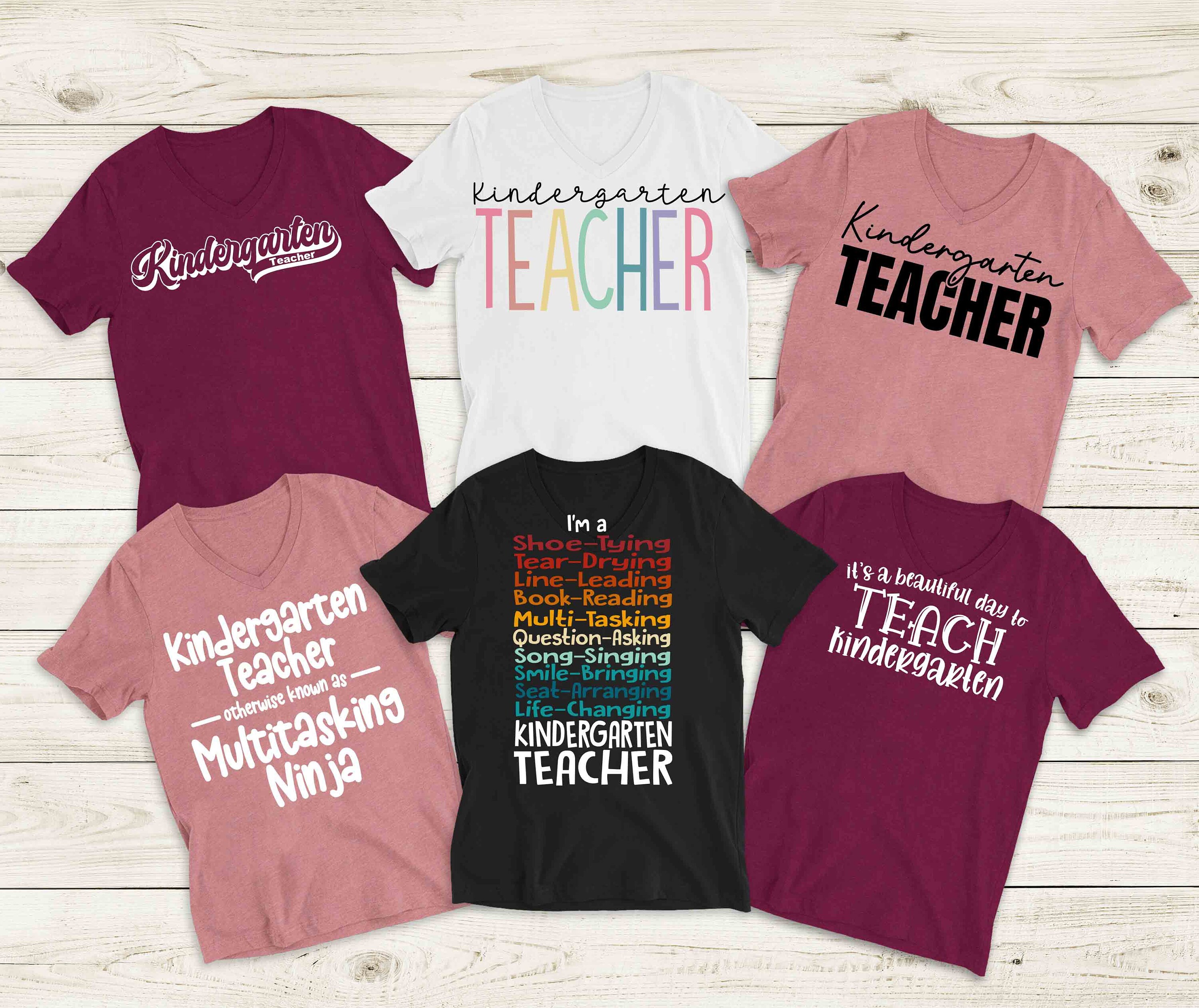 Kindergarten Teacher Svg Bundle Kindergarten Teacher Shirt - Etsy