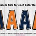 Dark Blue & Orange Alphabet PNG Letters, Doodle Letters PNG Letters ...
