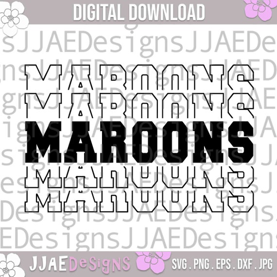 Maroons Svg School Spirit Shirts Svg Maroons School Mascot - Etsy
