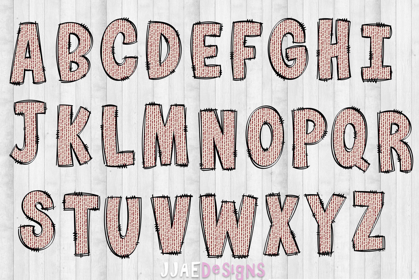 Christmas Alphabet PNG Letters Doodle Letters PNG Letters - Etsy
