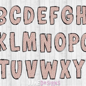 Christmas Alphabet PNG Letters, Doodle Letters PNG Letters, Christmas ...