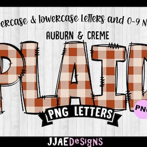 Plaid PNG Letters, Sublimation Alphabet Bundle, Bulletin Board Letters ...