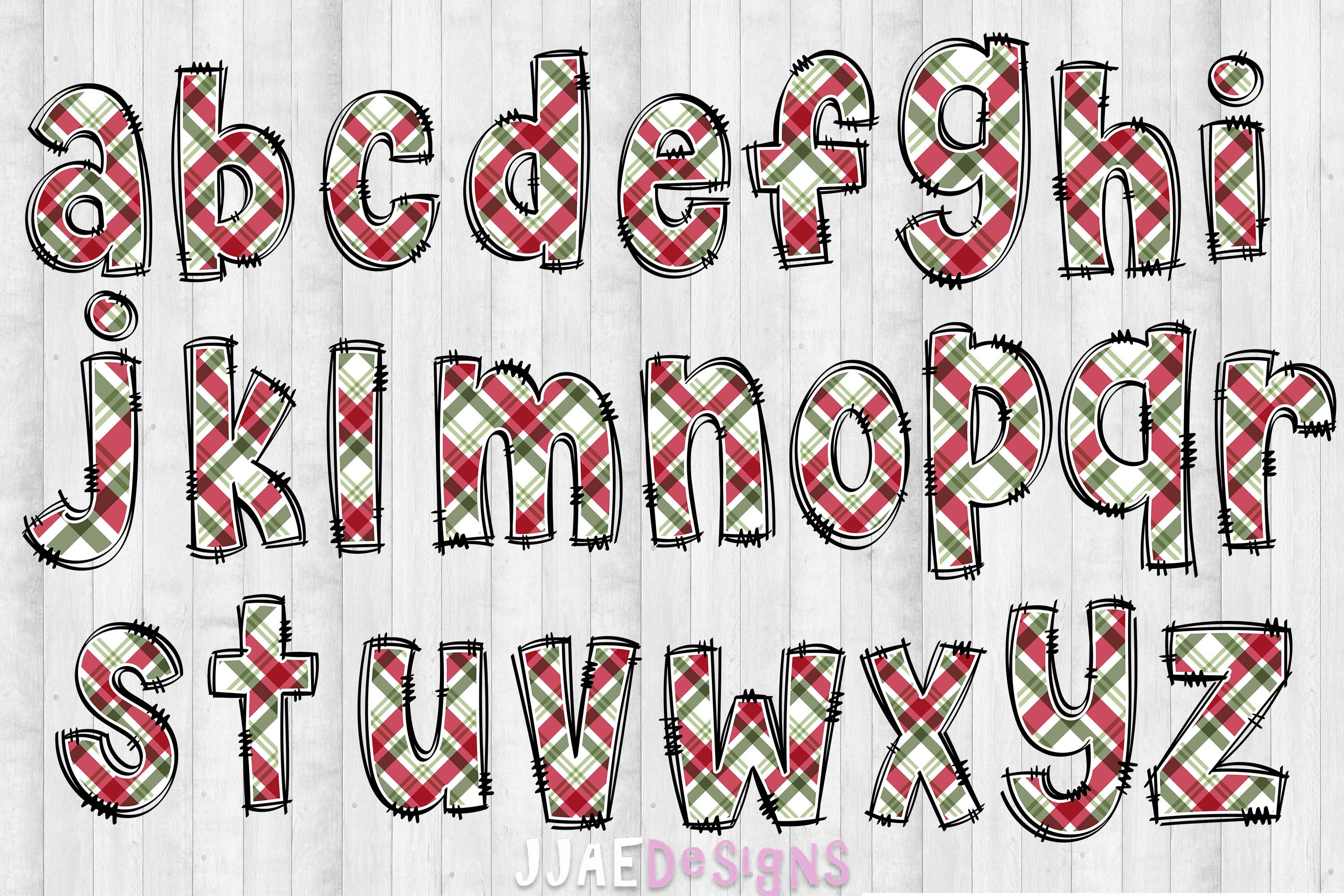 Christmas Alphabet PNG Letters, Doodle Letters PNG Letters, Christmas ...
