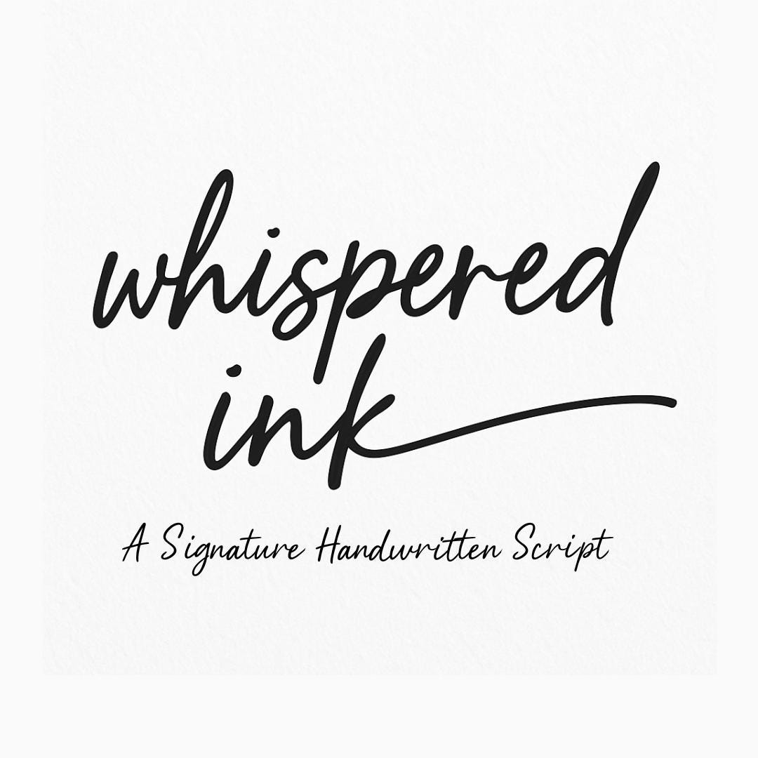 Whispered Ink Font | Elegant Signature Script Font | Handwritten ...