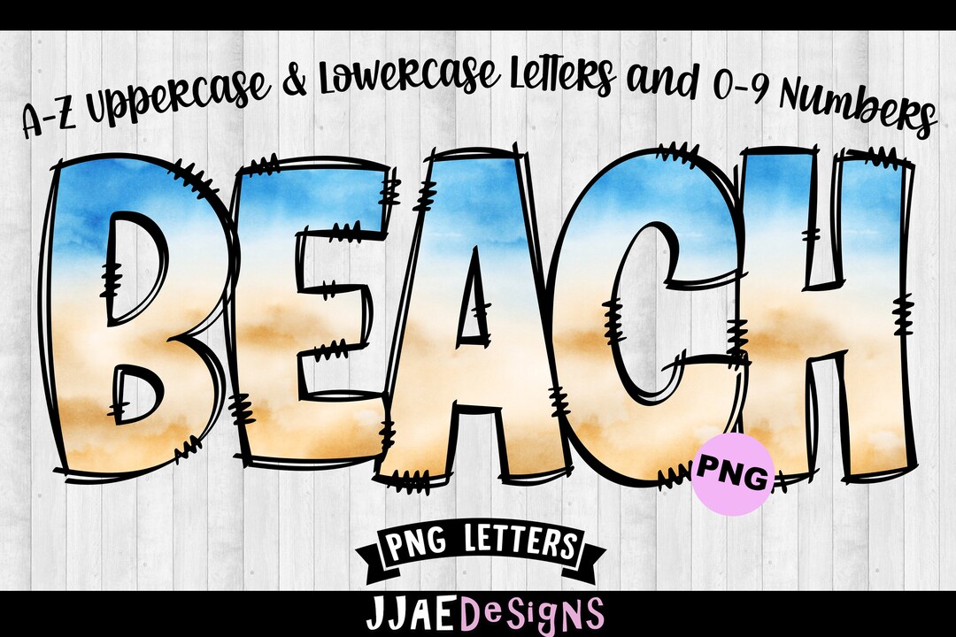 Beach PNG Letters, Summer Sublimation Alphabet Bundle, Beach Sand Png ...