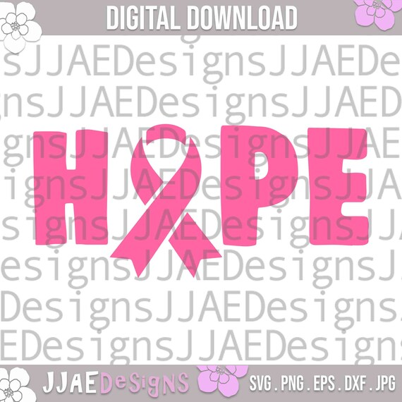 Hope Svg Breast Cancer SVG Breast Cancer Awareness SVG - Etsy Israel
