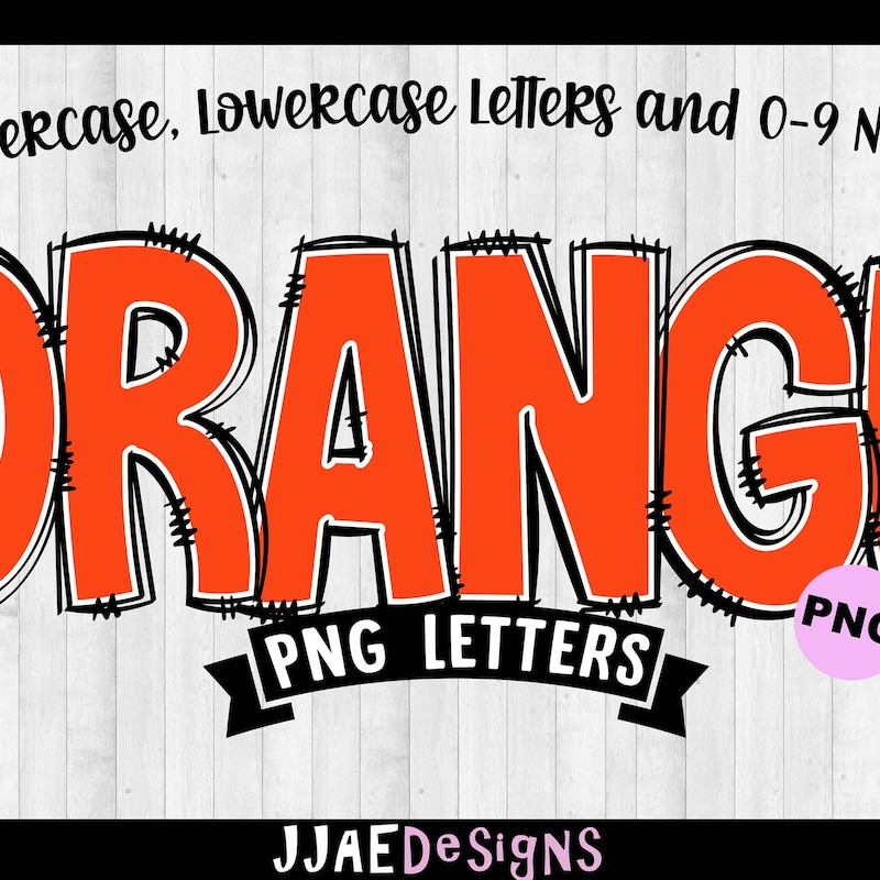 Orange Letters - Etsy