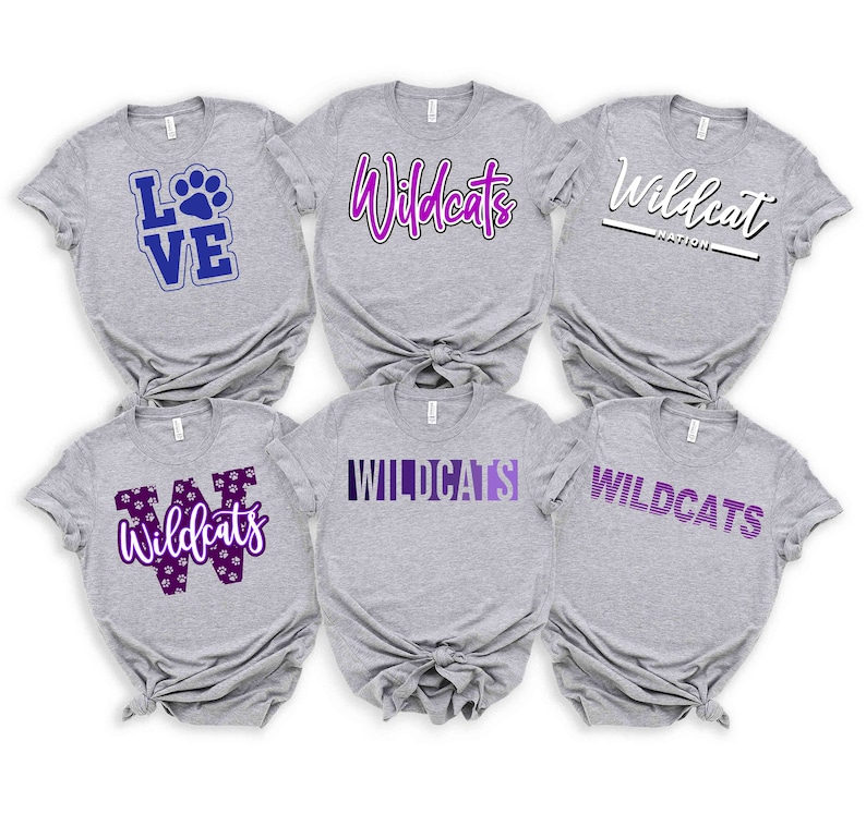 Wildcats SVG Bundle, School Sports Team Shirt Svg, School Mascot Svg ...