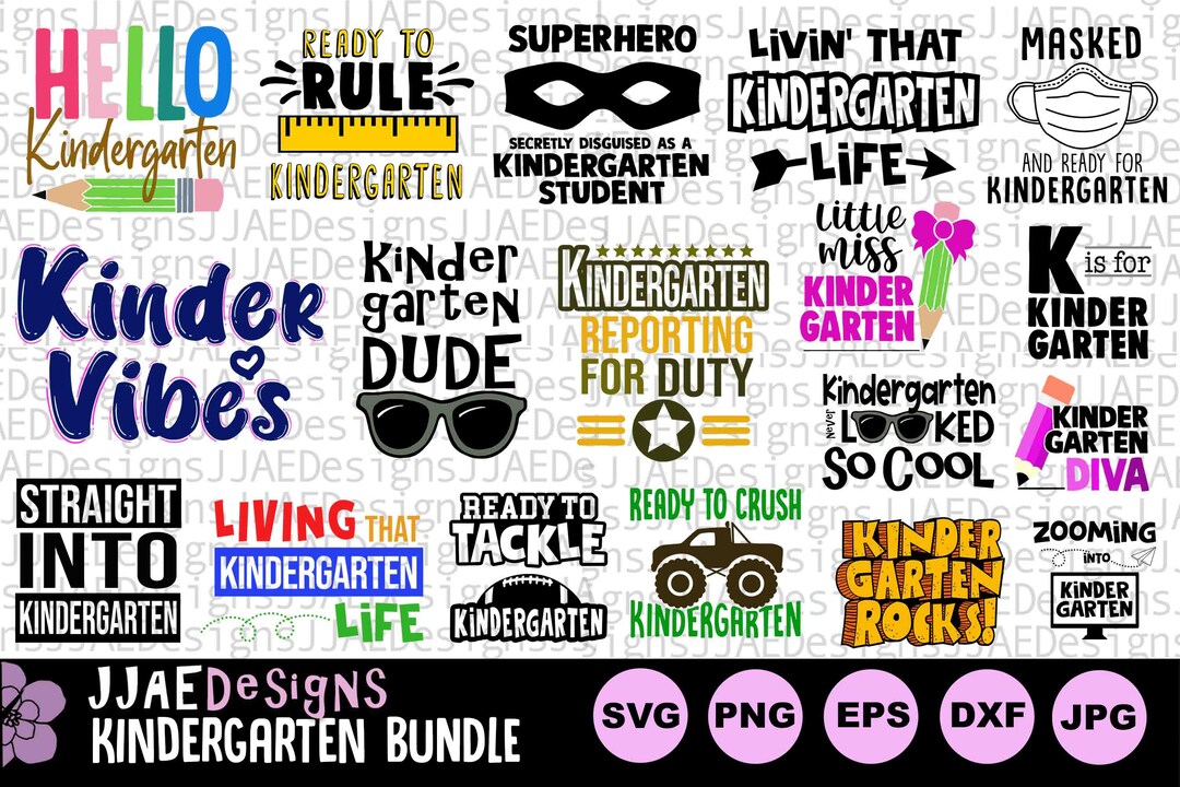 Kindergarten Svg Bundle, Kindergarten Svg, Kindergarten Shirt Svg, Back ...