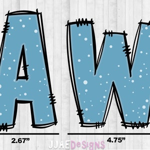 Christmas Alphabet PNG Letters, Doodle Letters PNG Letters, Christmas ...