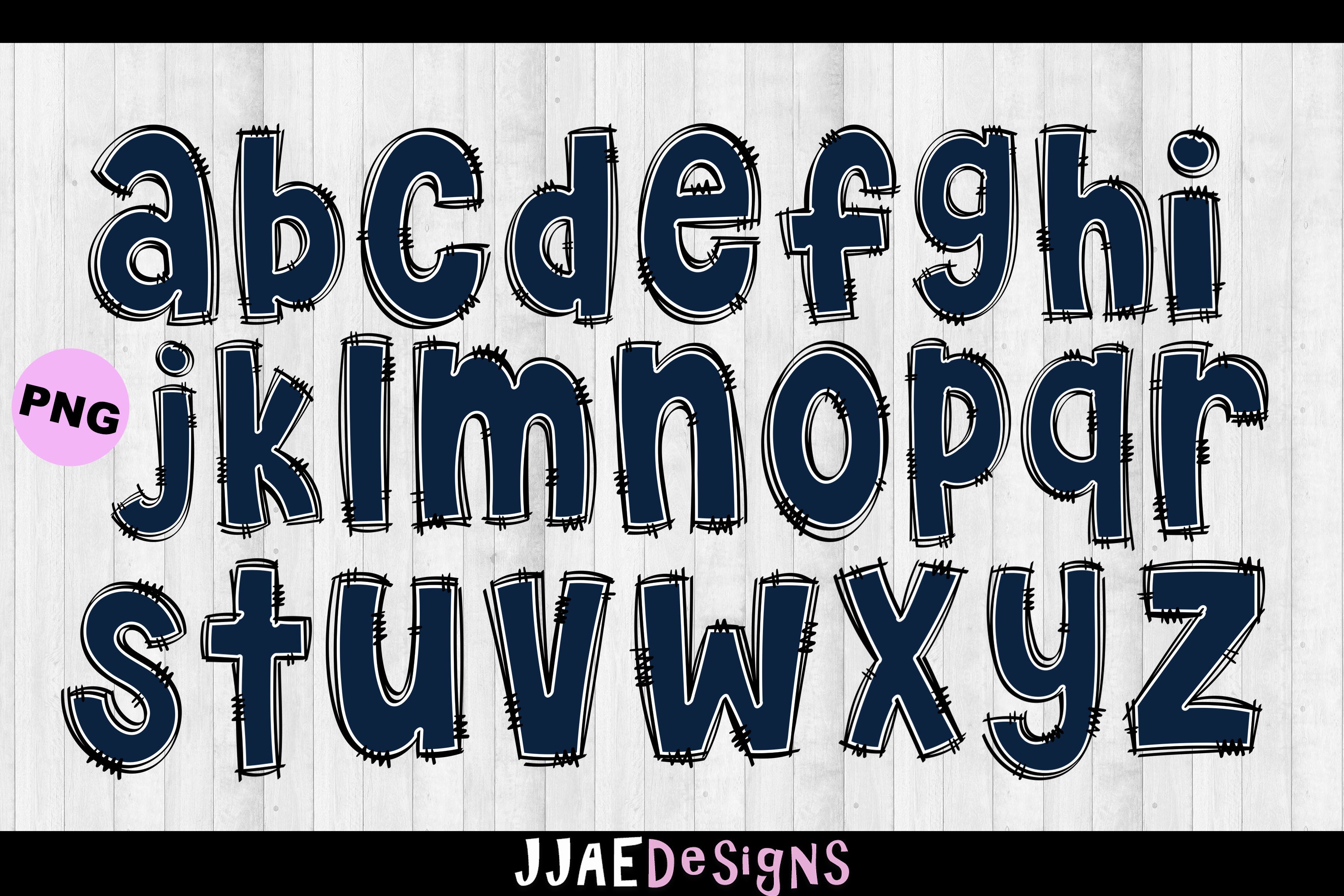 Navy Blue PNG Letters, Doodle Navy Blue Alphabet, PNG Doodle Letters ...