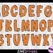 Dark Blue & Orange Alphabet PNG Letters, Doodle Letters PNG Letters ...