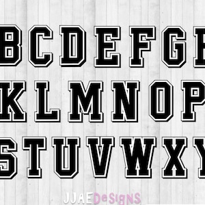 Varsity 3D Font Svg, Block Font Svg, College Font, University Font ...