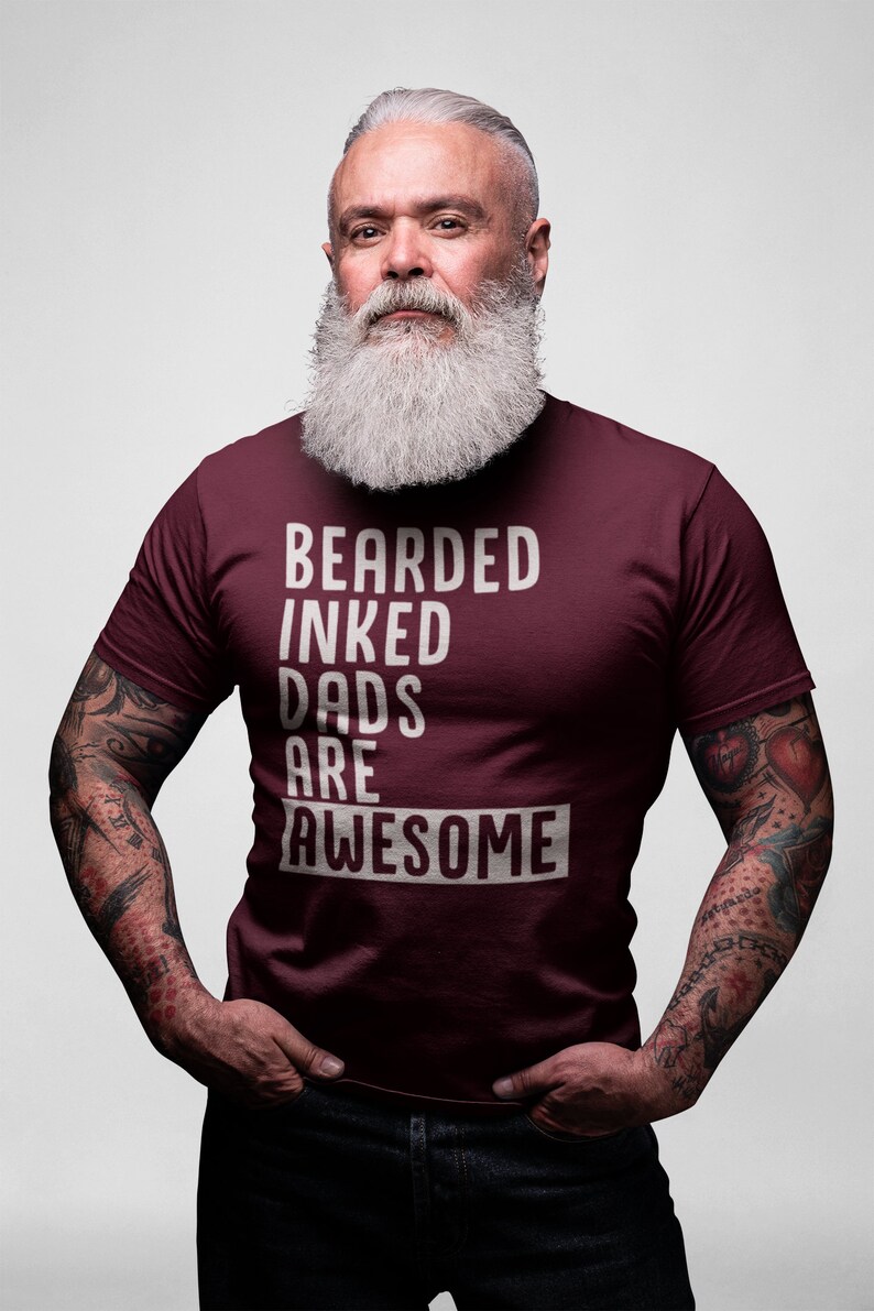 Bearded Inked Dads Are Awesome Svg Fathers Day Svg Dad Svg - Etsy