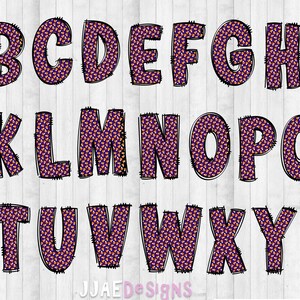Halloween PNG Letters, Doodle Halloween Alphabet, PNG Doodle Letters ...