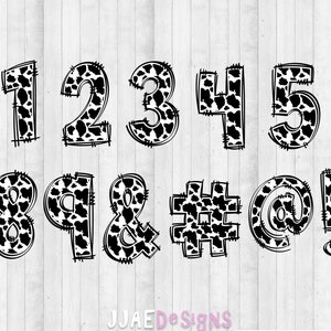 Cow Hide Doodle Font Cowhide Doodle Letters, Cow Print Pattern Doodle ...