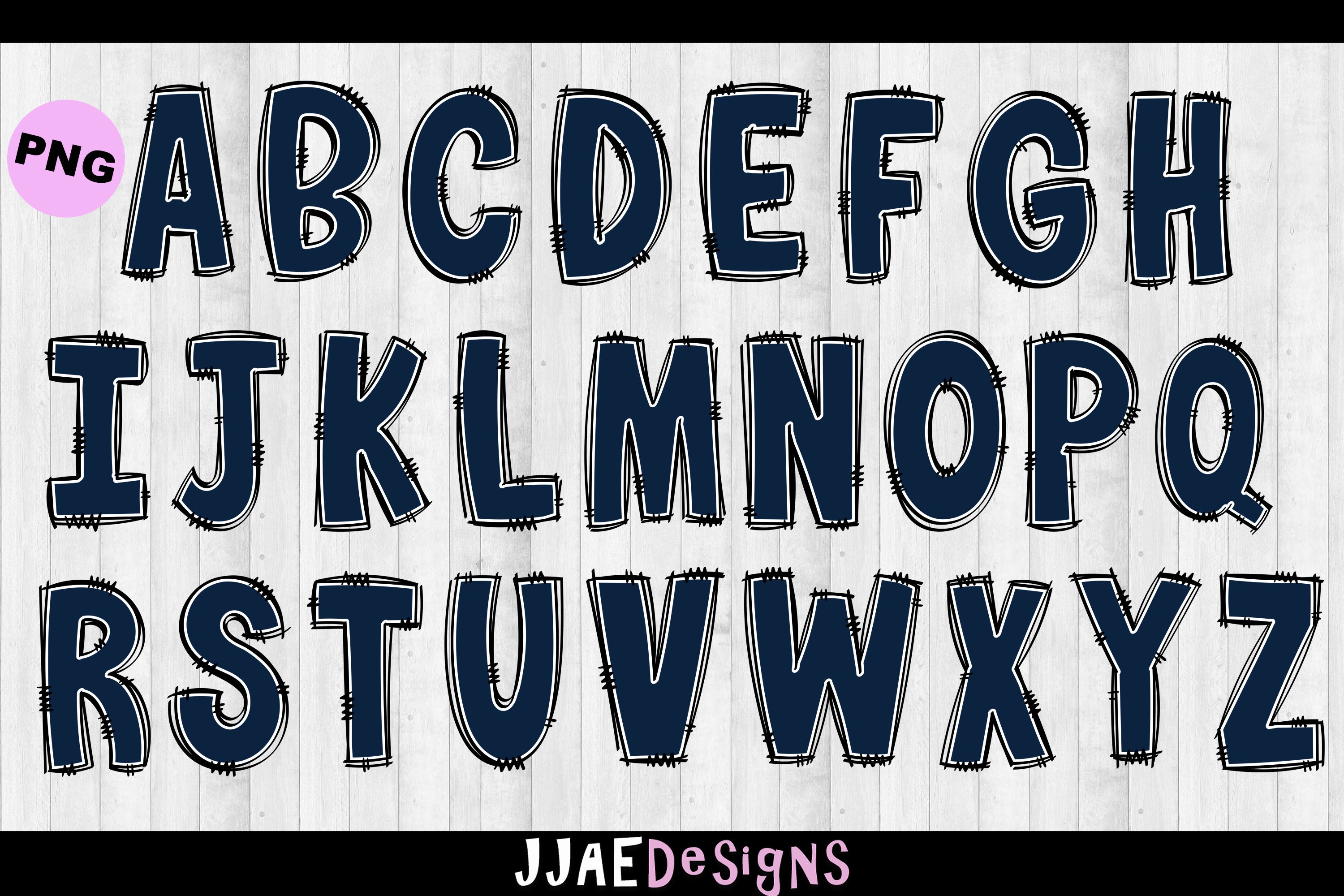 Navy Blue PNG Letters, Doodle Navy Blue Alphabet, PNG Doodle Letters ...