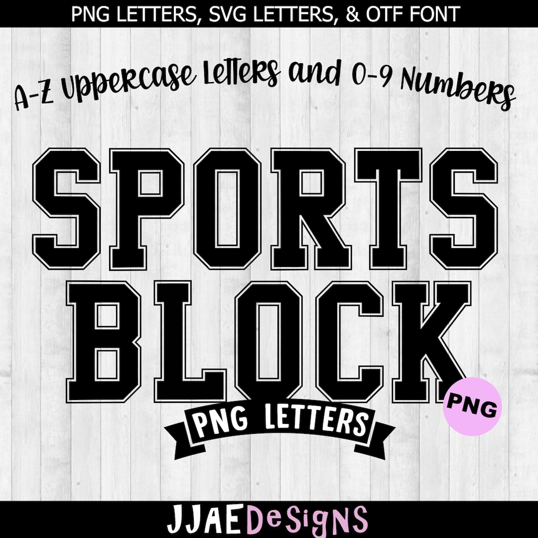 Varsity Font Svg, Block Font Svg, College Font, University Font ...