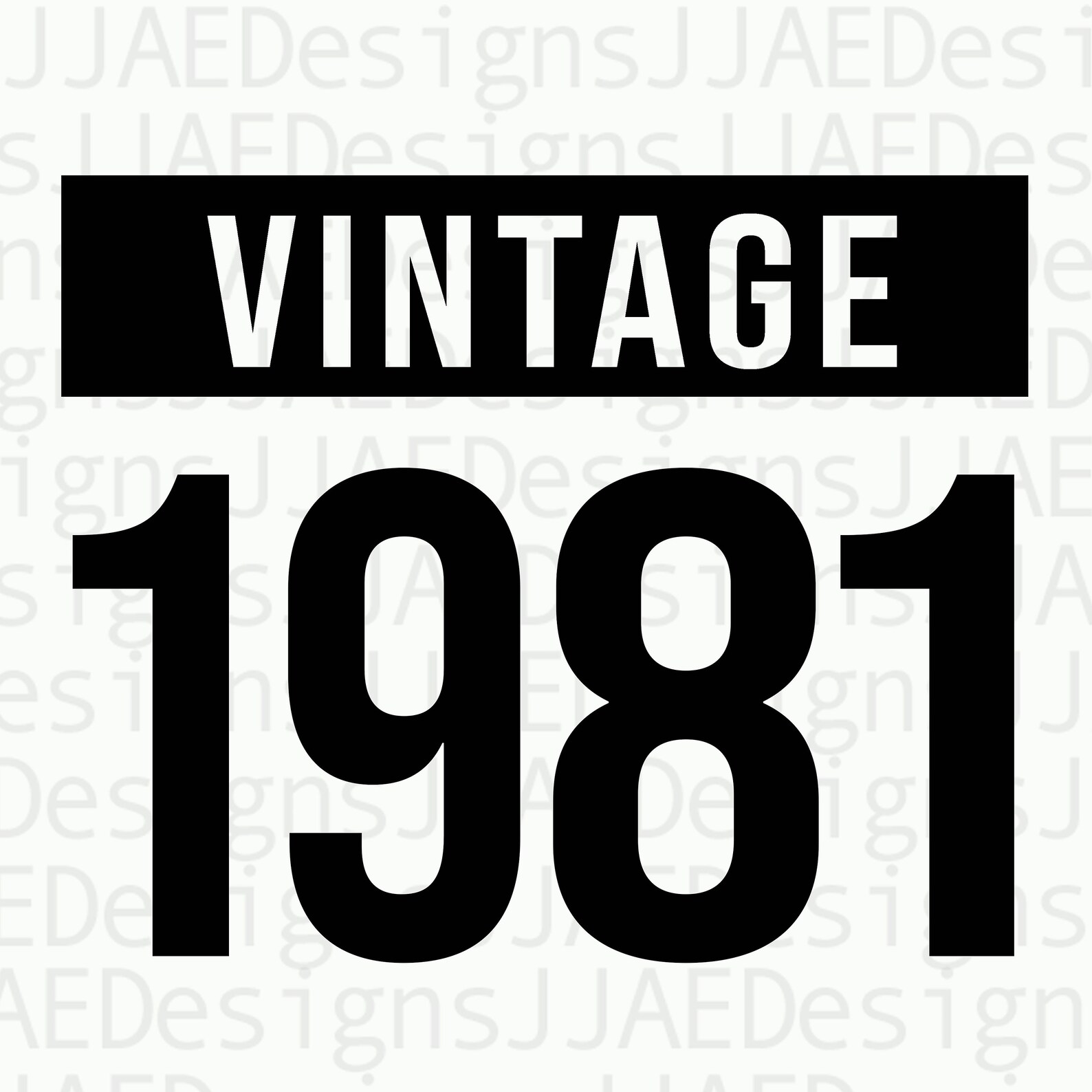 1981 Birthday SVG | Vintage 1981 SVG Clipart | Vintage 1981 Cut File ...