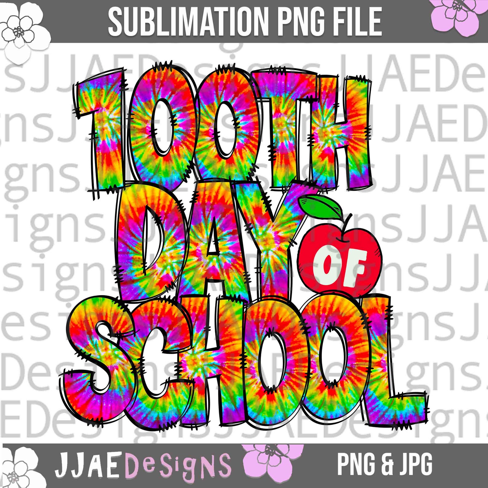 100th Day of School Png for Sublimation, Happy 100 Days of School Png ...