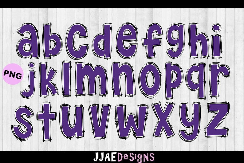 Purple PNG Letters, Doodle Purple Alphabet, PNG Doodle Letters Set PNG ...