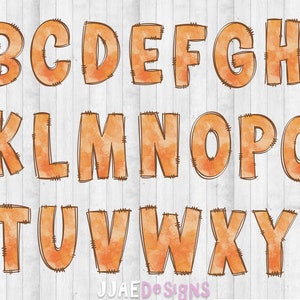 Pumpkin PNG Letters, Fall Sublimation Alphabet Bundle, Fall Png School ...