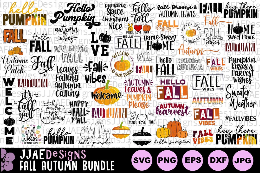 Fall Svg, Happy Fall Svg, Fall Svg Bundle, Autumn Svg Bundle, Svg ...