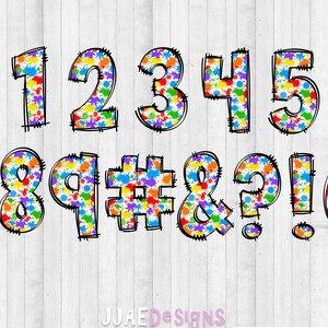 Paint Doodle Letters, Colorful Doodle Sublimation Alphabet Bundle ...