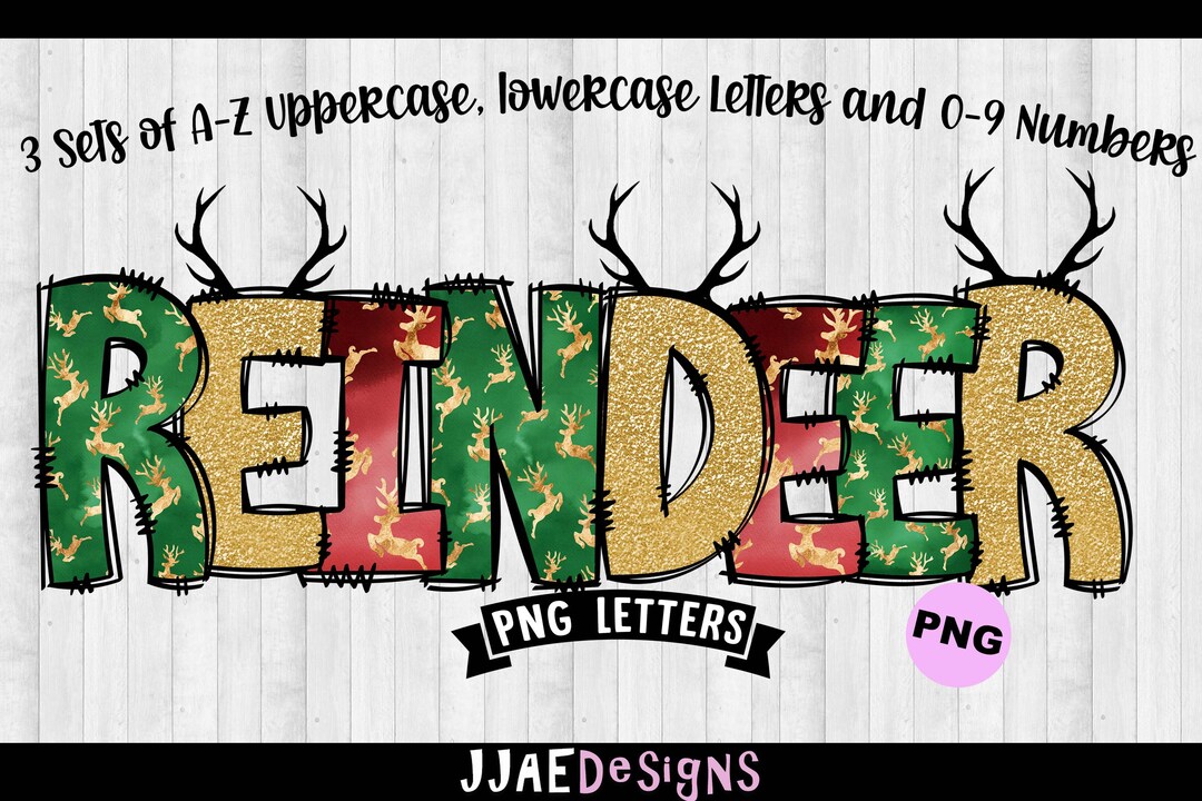 Christmas Alphabet PNG Letters, Doodle Letters PNG Letters, Christmas ...