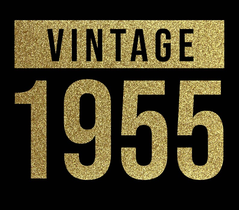 1955 Birthday SVG Vintage 1955 SVG Clipart Vintage 1955 | Etsy