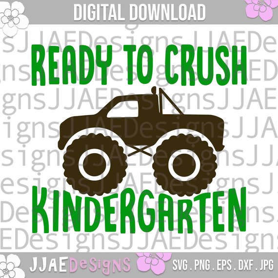 Ready to Crush Kindergarten Svg Kindergarten Svg | Etsy