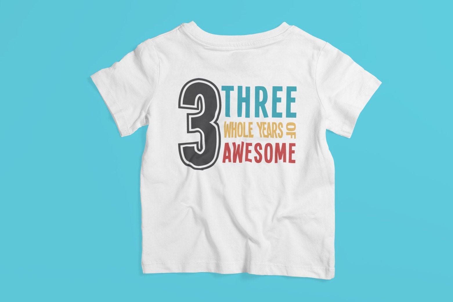 Three Whole Years of Awesome Svg 3rd Birthday SVG 3 Years | Etsy