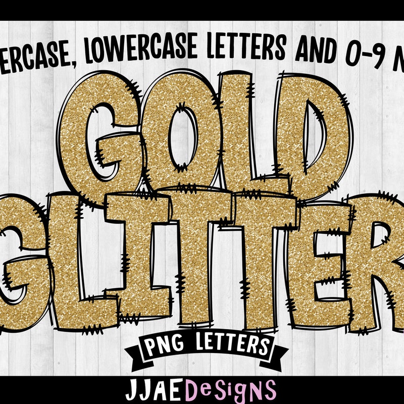 Gold Glitter Letters - Etsy