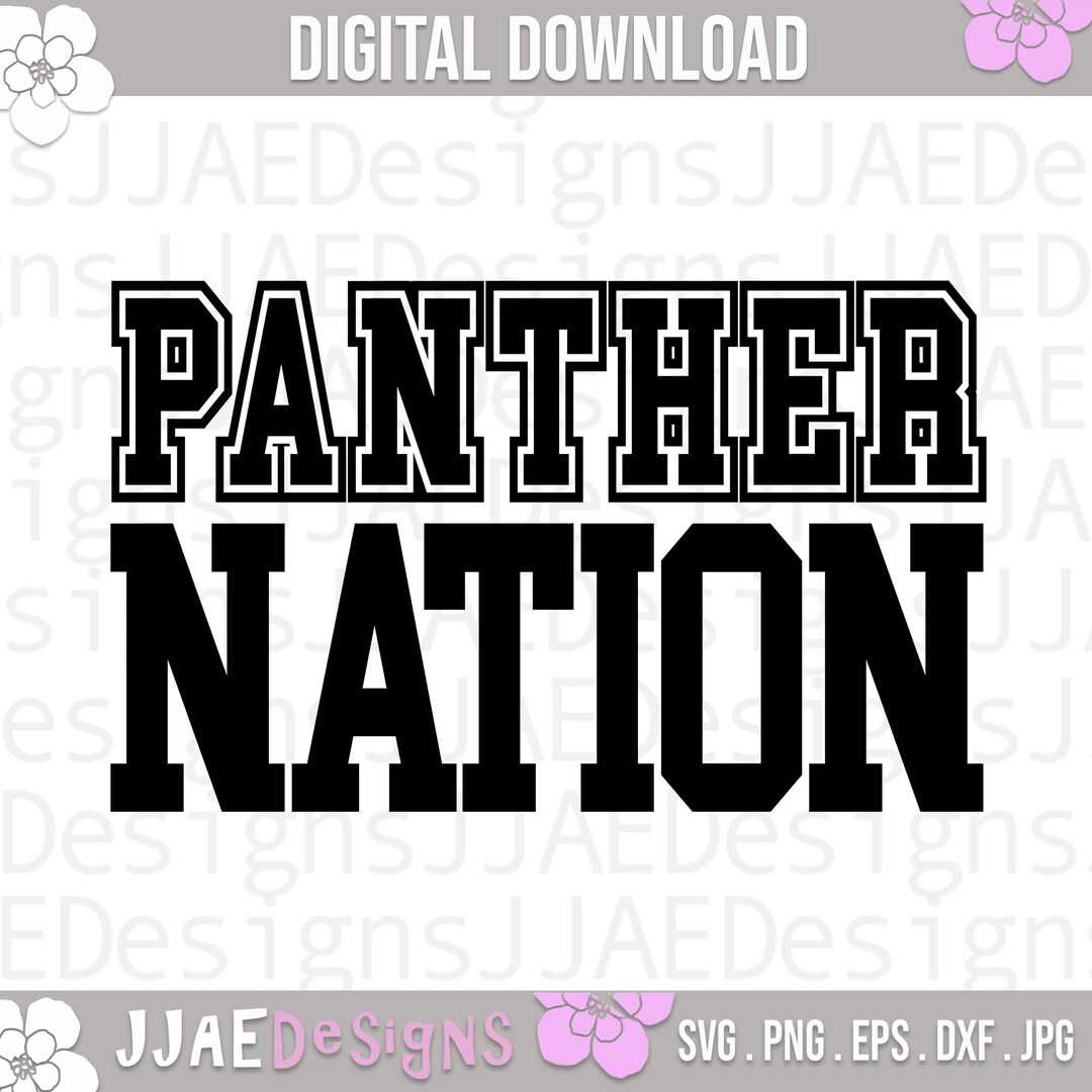 Panther Nation Svg, School Sports Team Shirt Svg, School Mascot Svg ...