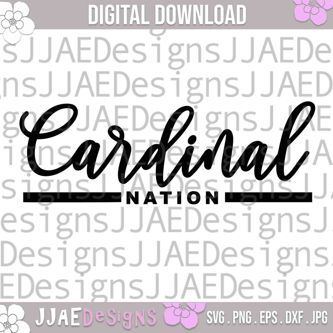 Cardinal Nation Svg, Cardinals Svg, School Mascot Svg, Cardinals School ...