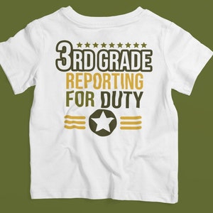 3rd Grade Reporting for Duty Svg | Back to School Svg | 3rd Grade Svg ...