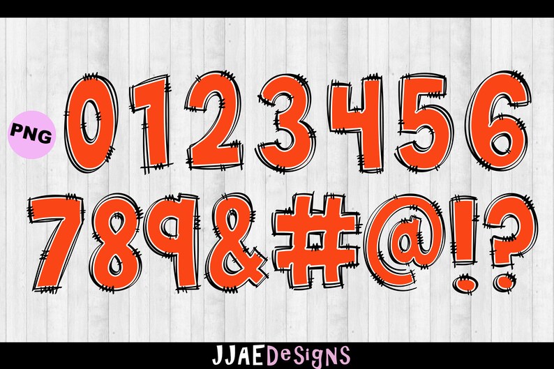 Orange PNG Letters Doodle Orange Alphabet PNG Doodle Letters - Etsy