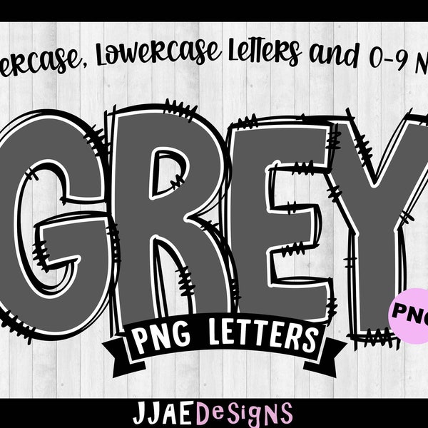 Grey Letters - Etsy