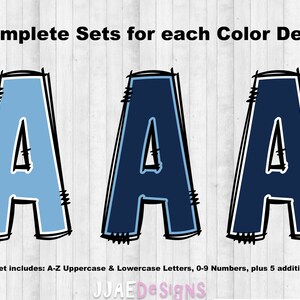 Light Blue & Navy Blue Alphabet PNG Letters, Light Blue and Navy Blue ...