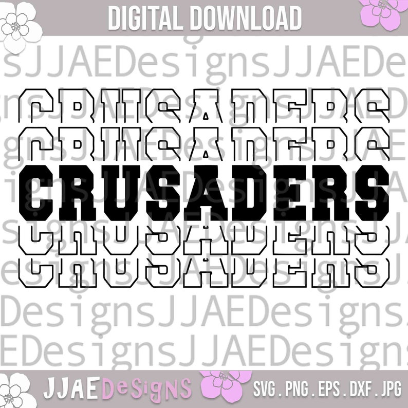 Crusaders Svg, School Sports Team Shirt Svg, School Mascot Svg ...