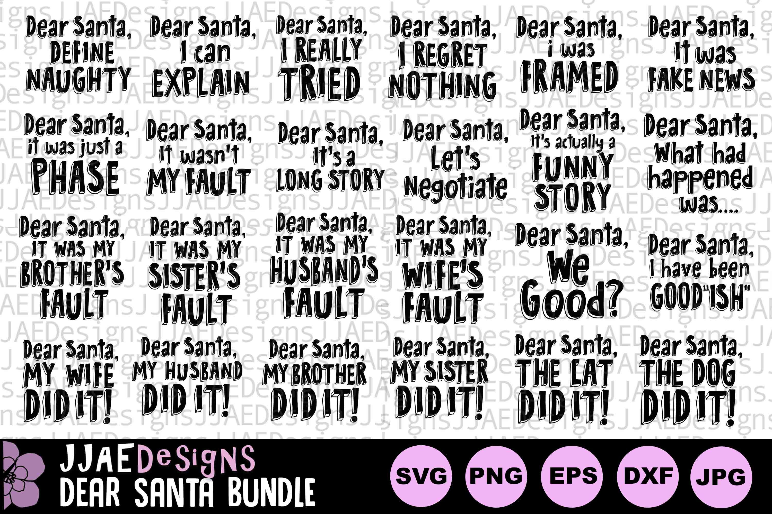 Dear Santa Svg Bundle Dear Santa SVG Funny Christmas Shirt - Etsy