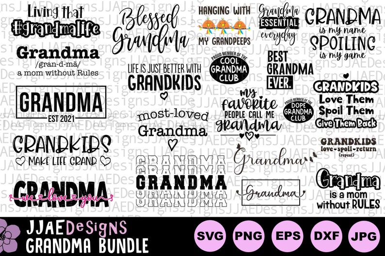 Grandma Svg Bundle, Grandma Svg, Mothers Day Svg, Grandmother Svg ...