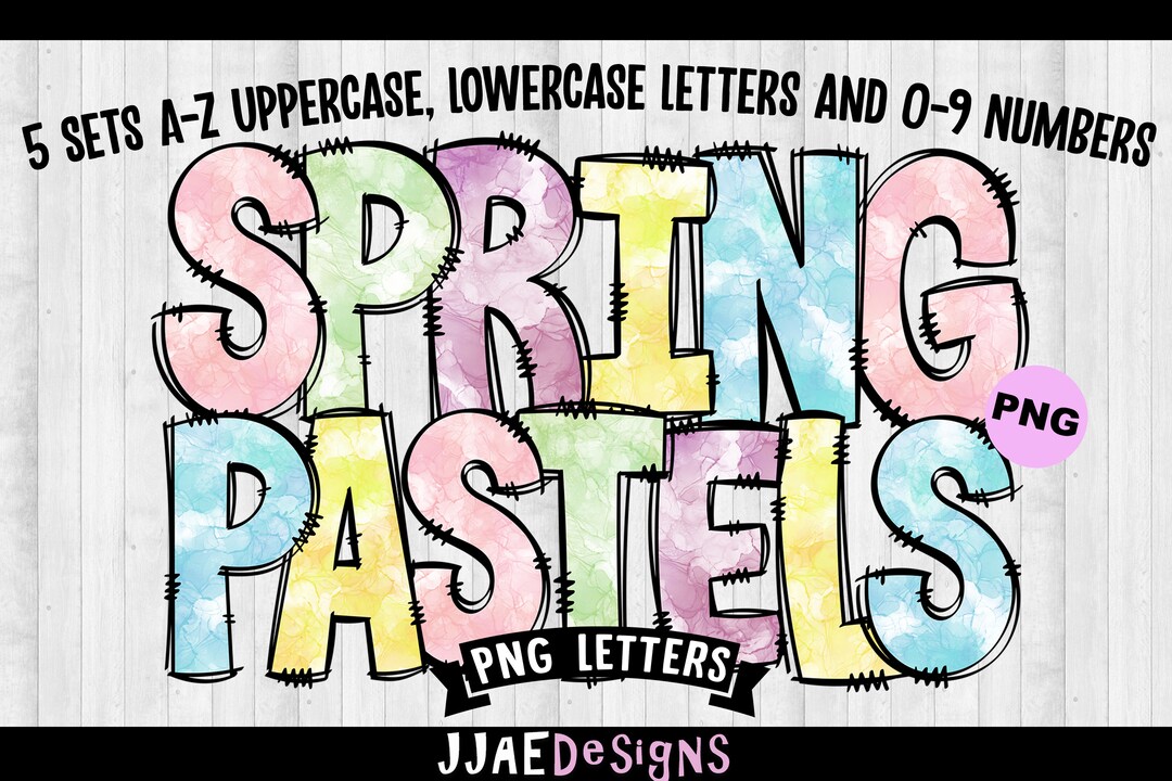 Spring PNG Letters, Doodle Spring Alphabet, PNG Doodle Letters Set PNG ...